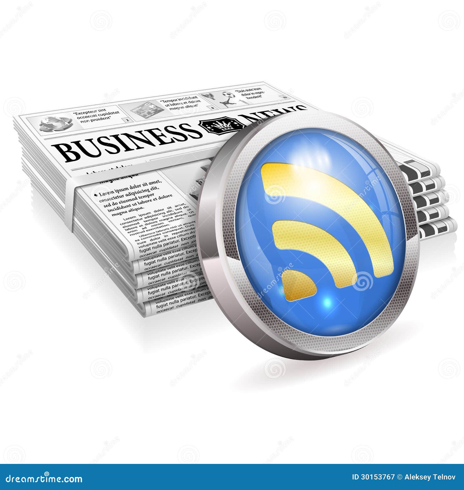 Digital News Concept stock vector. Illustration of media - 30153767