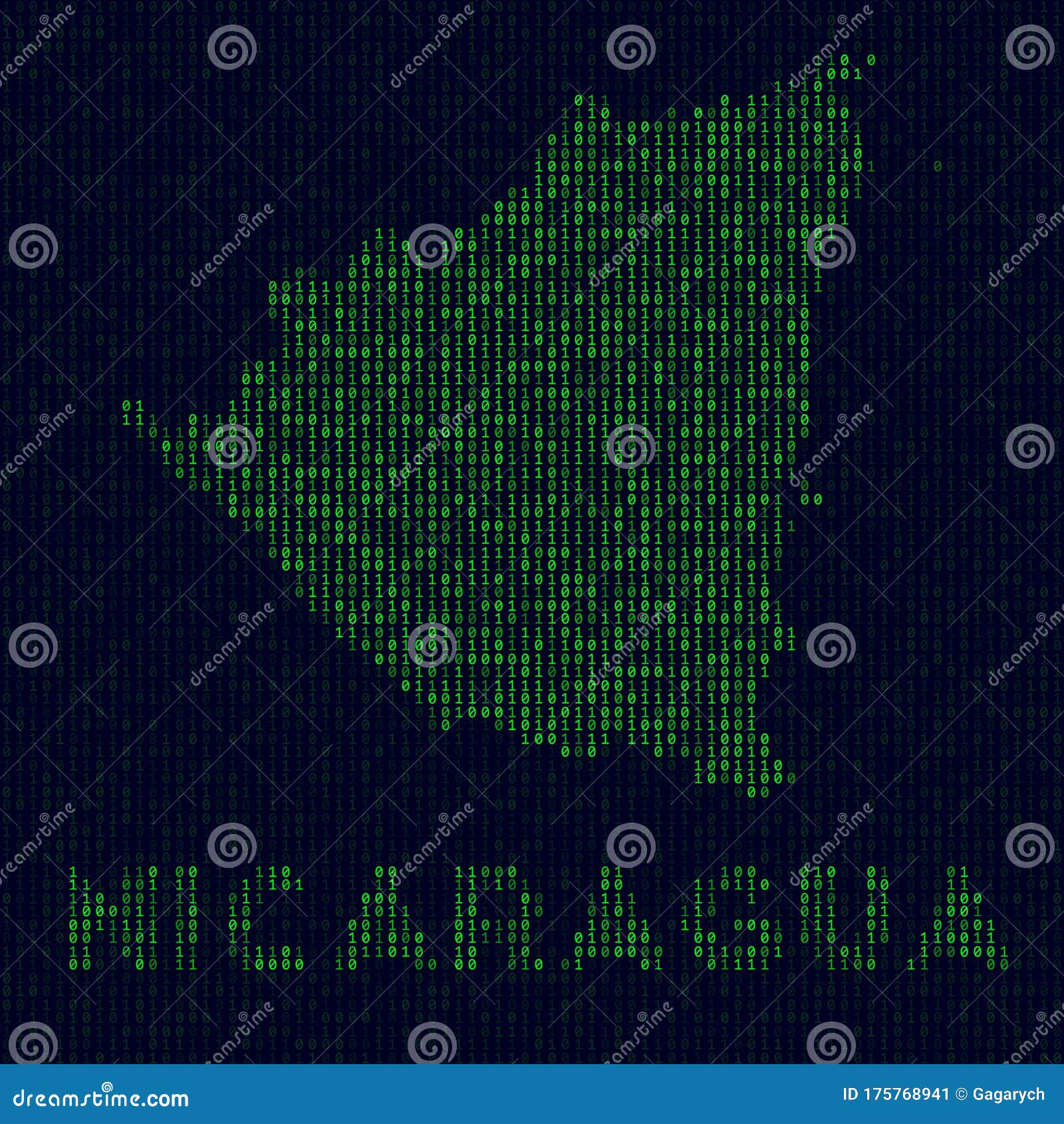 Digital Nicaragua logo. stock vector. Illustration of data - 175768941