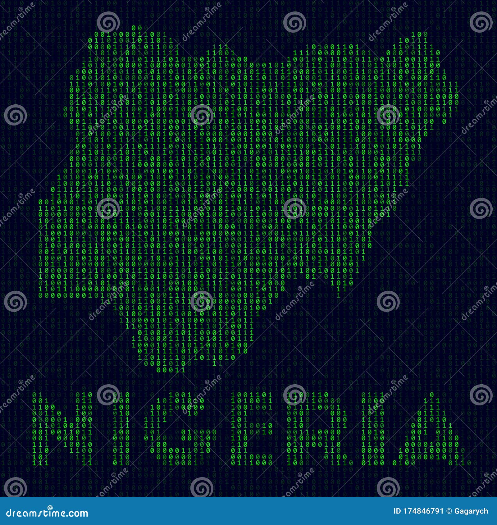 Digital Nigeria logo. stock vector. Illustration of concept - 174846791