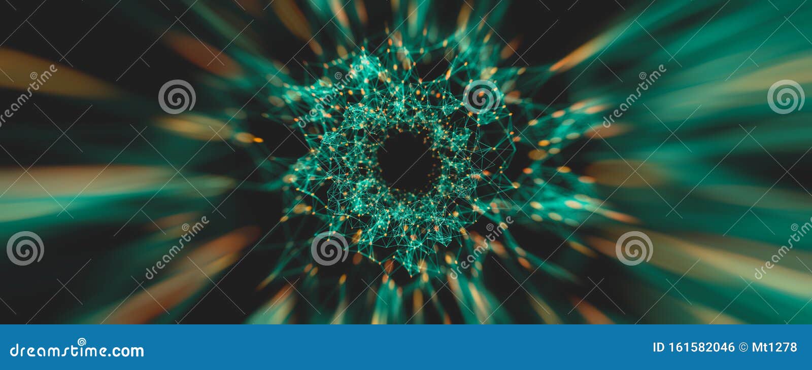 Digital Nodes and Connection Paths Stock Illustration - Illustration of ...