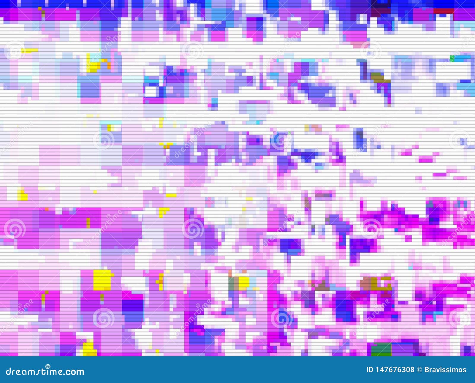 Digital Noise Background Glitch Screen, Pink Stock Illustration ...