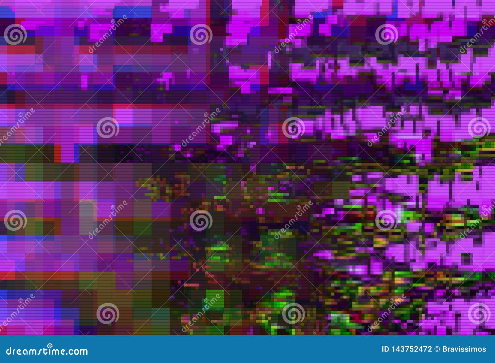 Digital Noise Background Glitch Screen, Technology Pink Stock ...