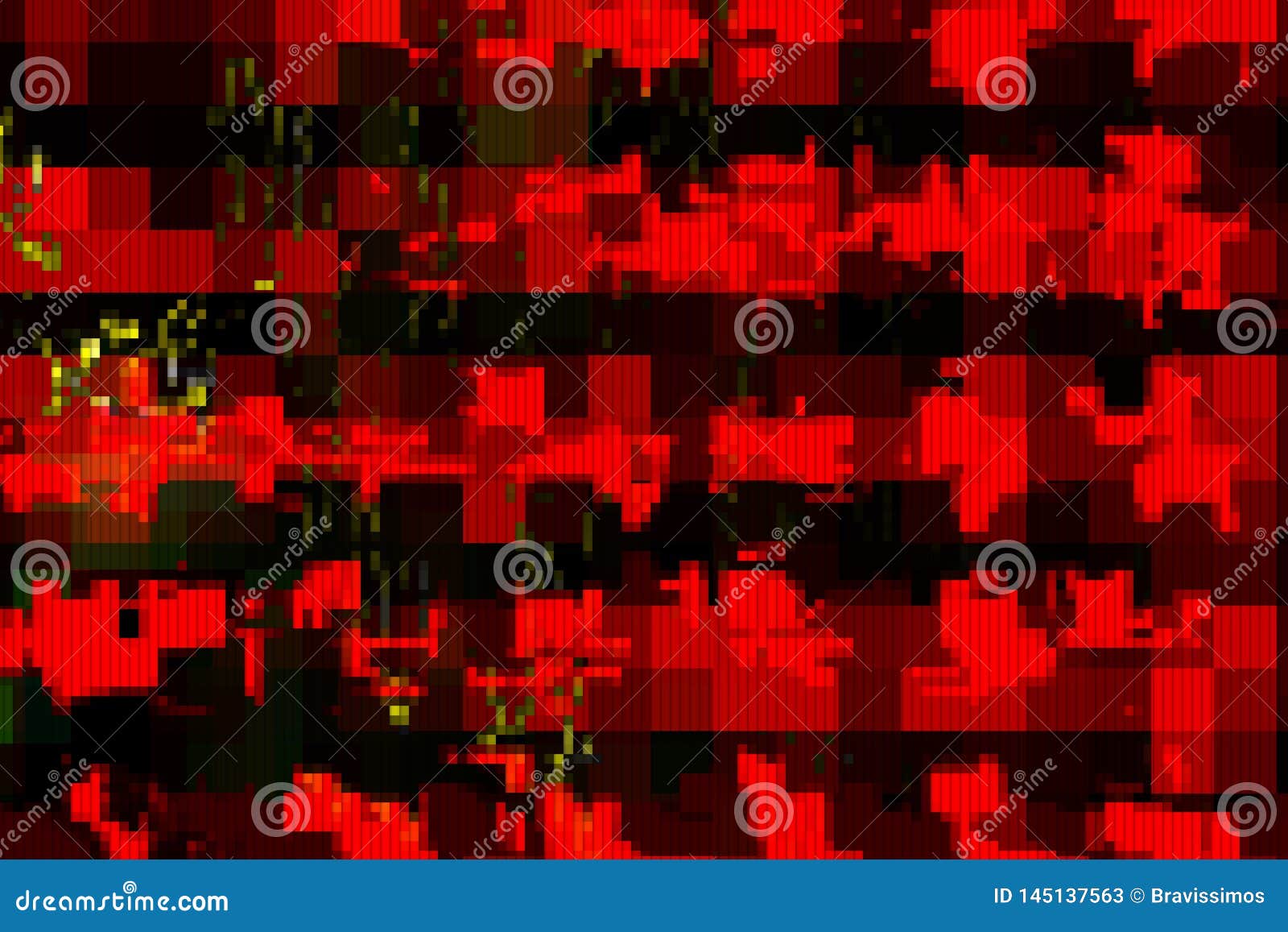 Digital Noise Background Glitch Screen, Technology Stock Illustration ...