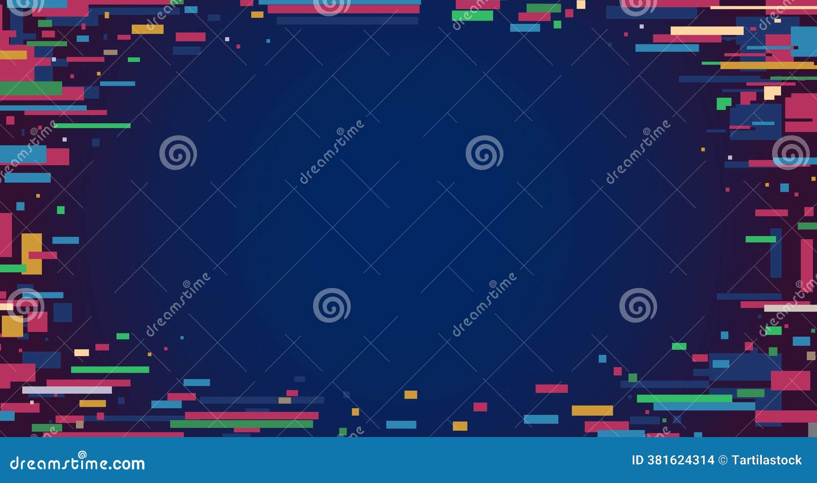 Glitch Screen With Caution Warning Sign With Exclamation Mark. Alert ...