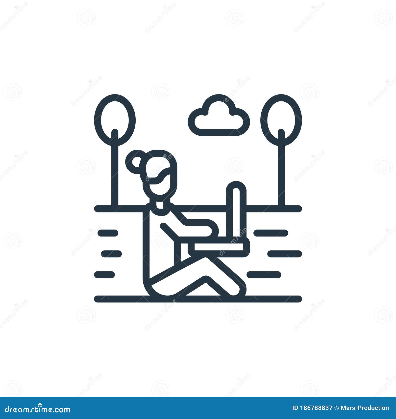 Digital Nomad Vector Icon. Digital Nomad Editable Stroke Stock Vector ...