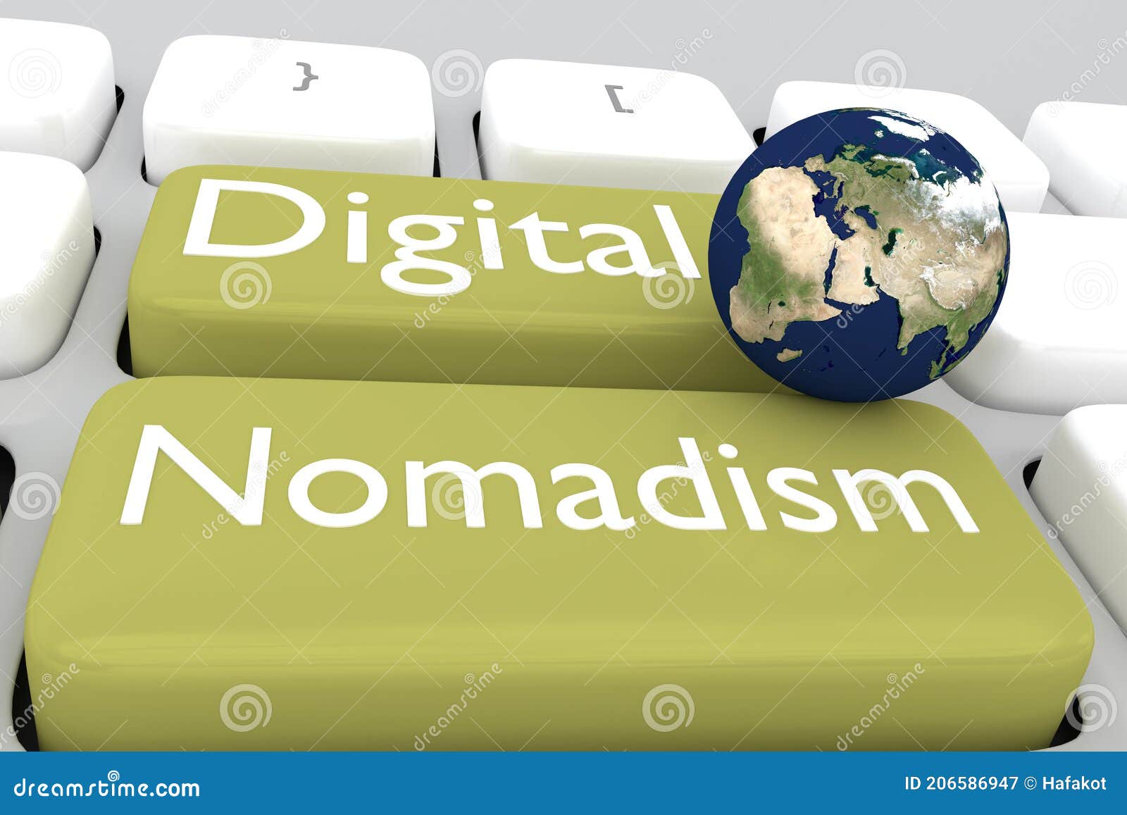Digital Nomadism concept stock illustration. Illustration of network ...