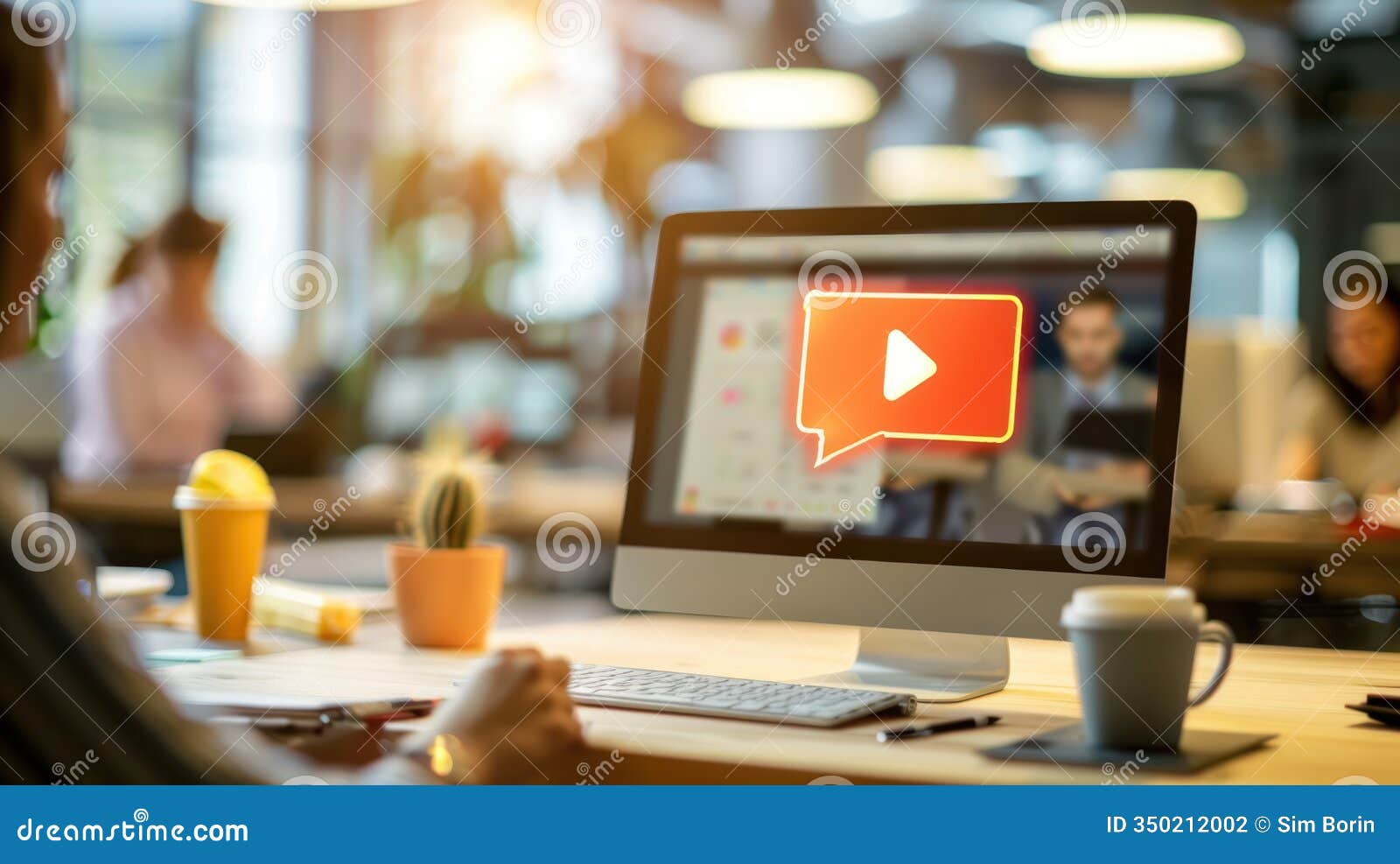 A Digital Notification or Alert Drawing a Person S Attention Stock ...