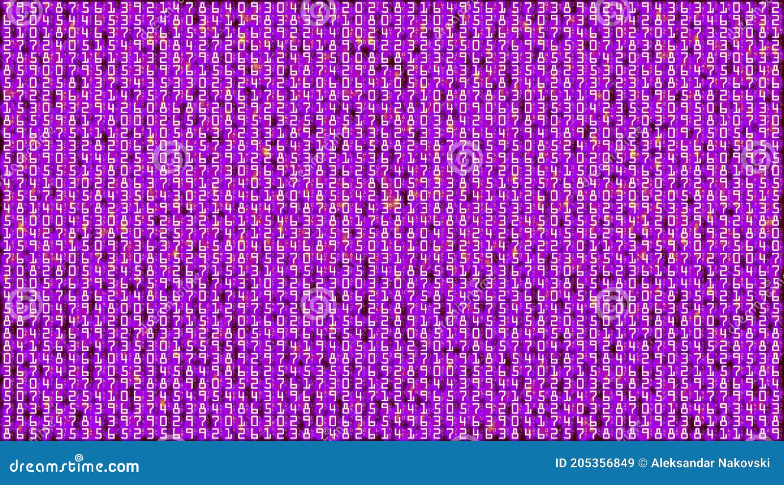 Digital Number Abstract Background Stock Illustration - Illustration of ...