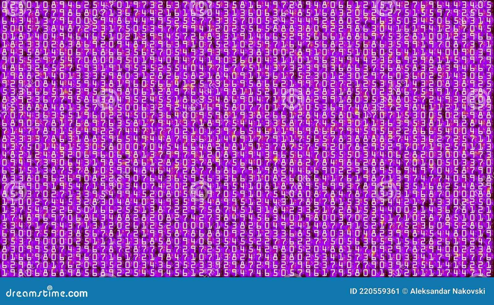 Digital Number Abstract Background Stock Illustration - Illustration of ...