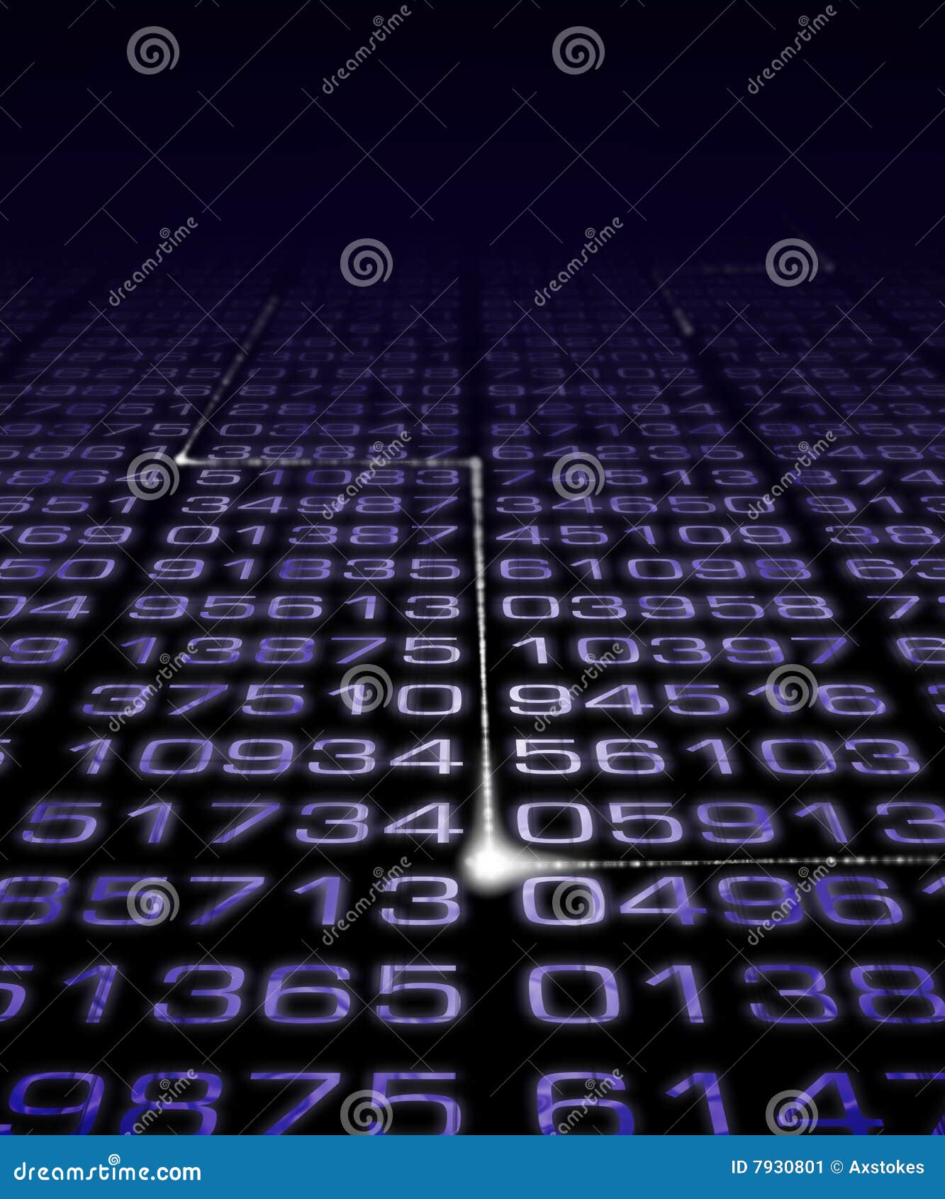 Digital Number Matrix stock illustration. Illustration of highway - 7930801