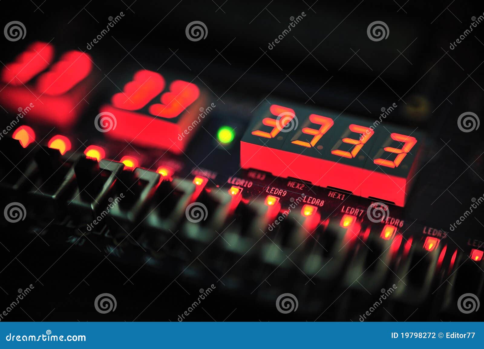 PCB Board with Electronic Display Stock Photo - Image of colors ...