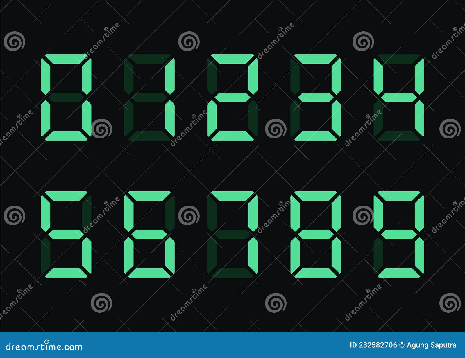 Digital number vector stock vector. Illustration of graphic - 232582706