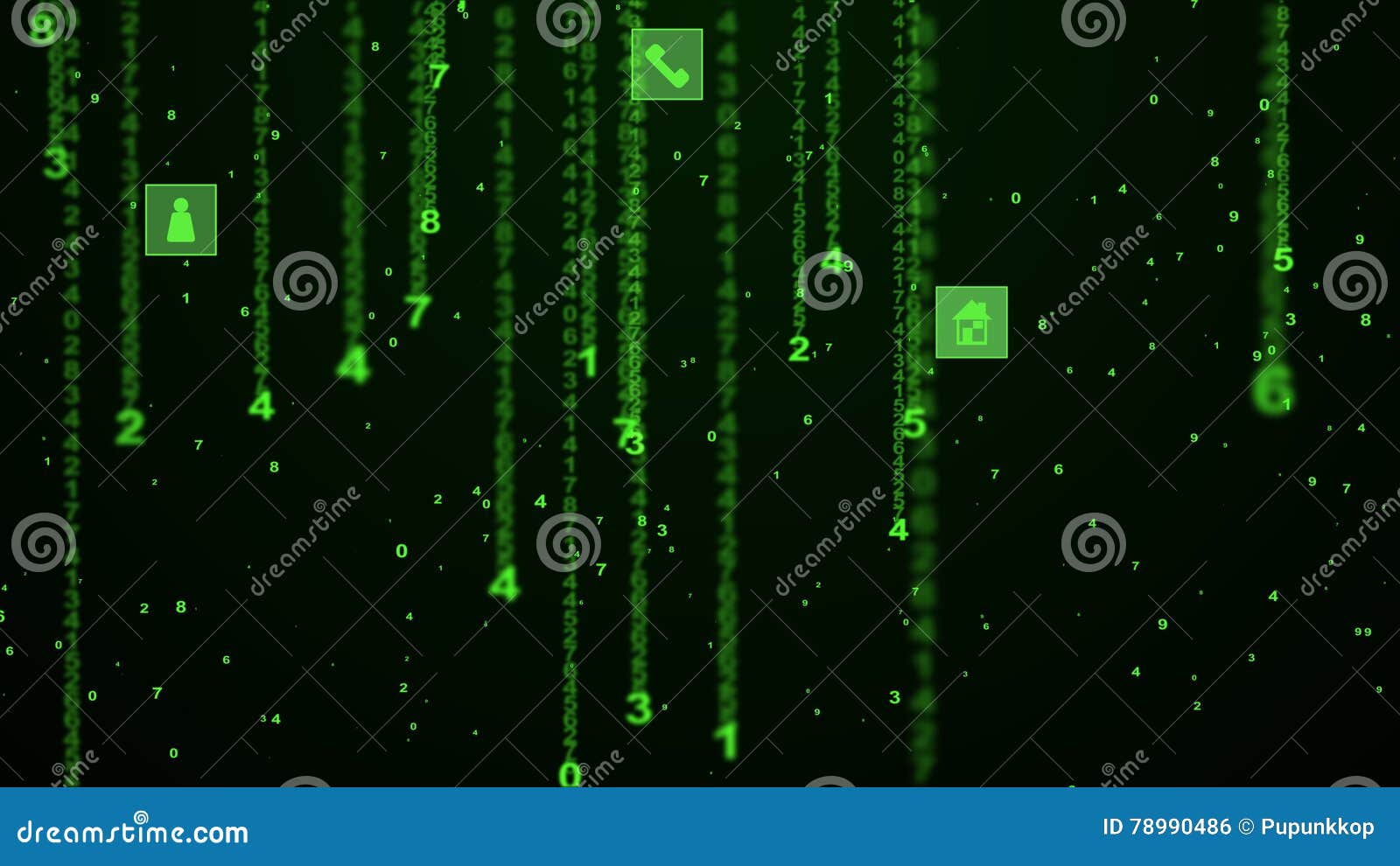 Digital numbers background stock illustration. Illustration of matrix ...