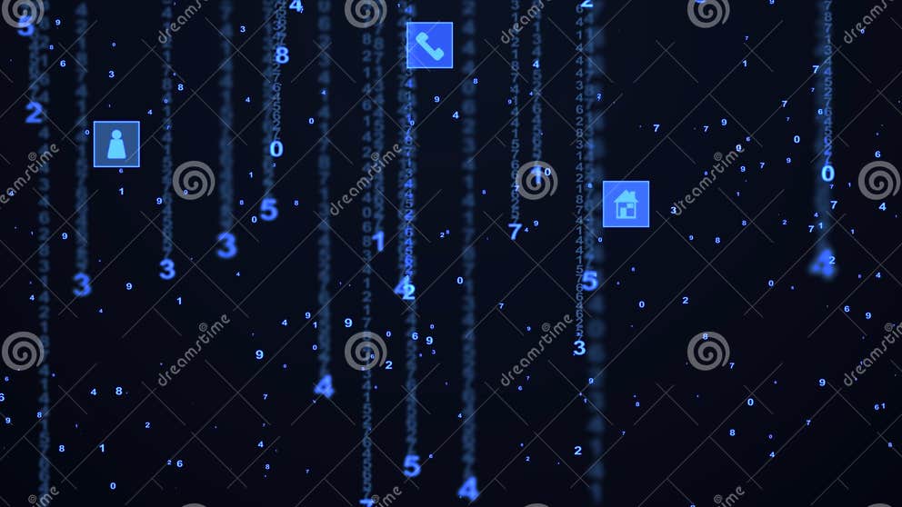 Digital numbers background stock illustration. Illustration of ...