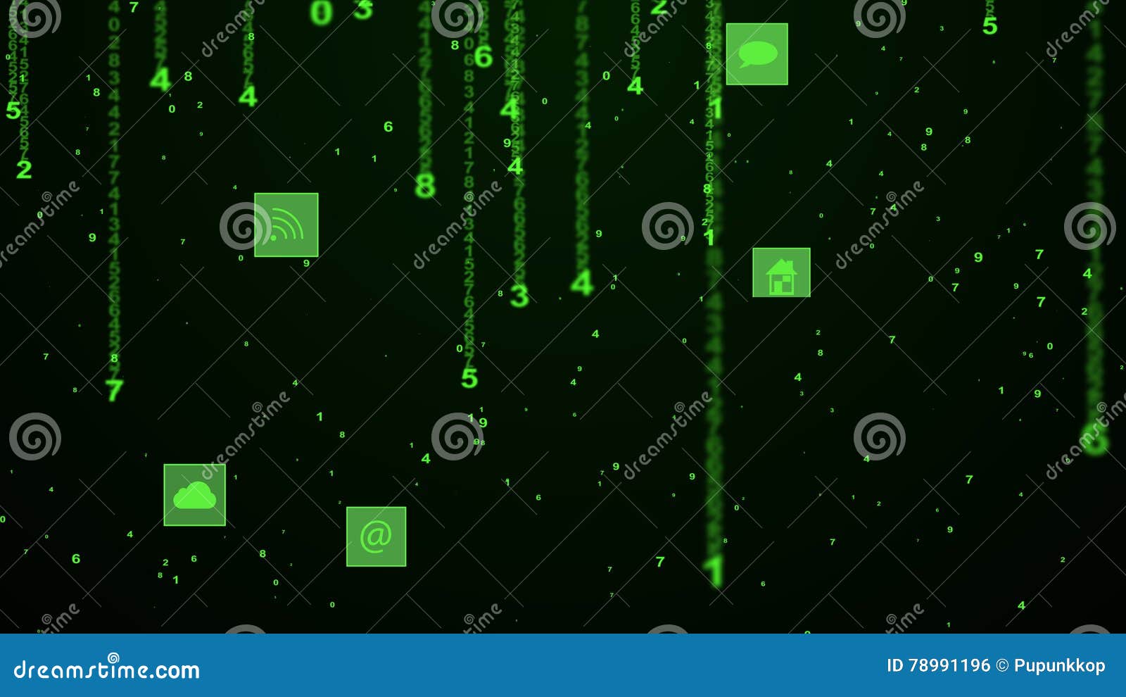 Digital numbers background stock illustration. Illustration of ...
