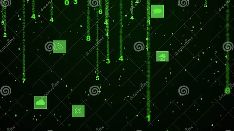 Digital numbers background stock illustration. Illustration of ...
