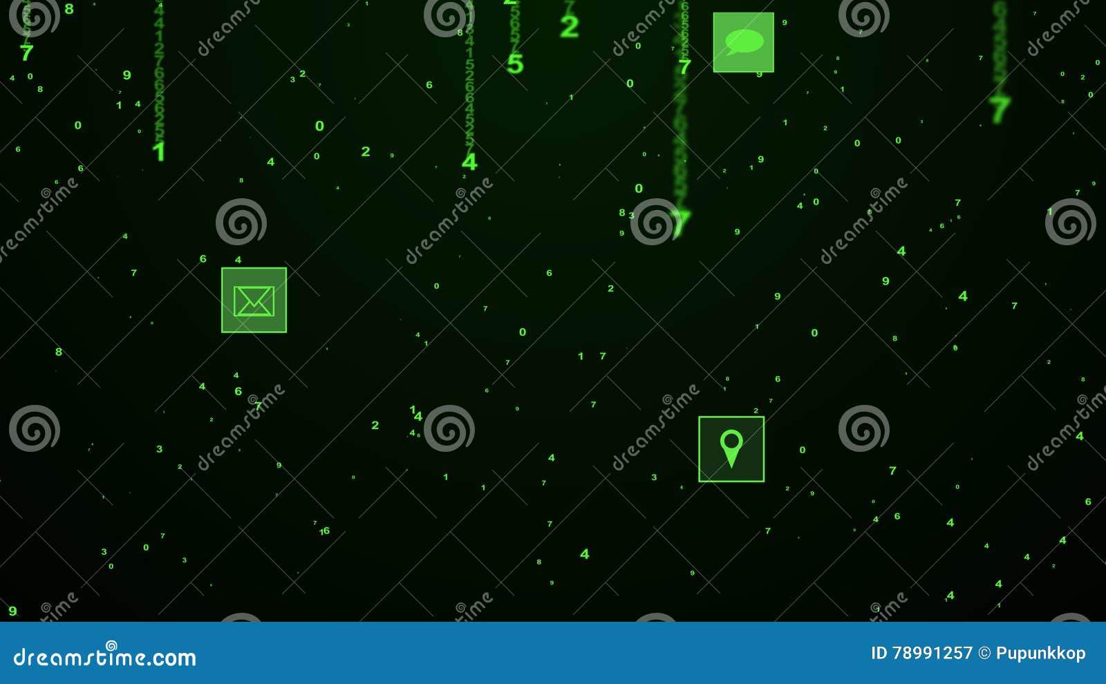 Digital numbers background stock illustration. Illustration of ...