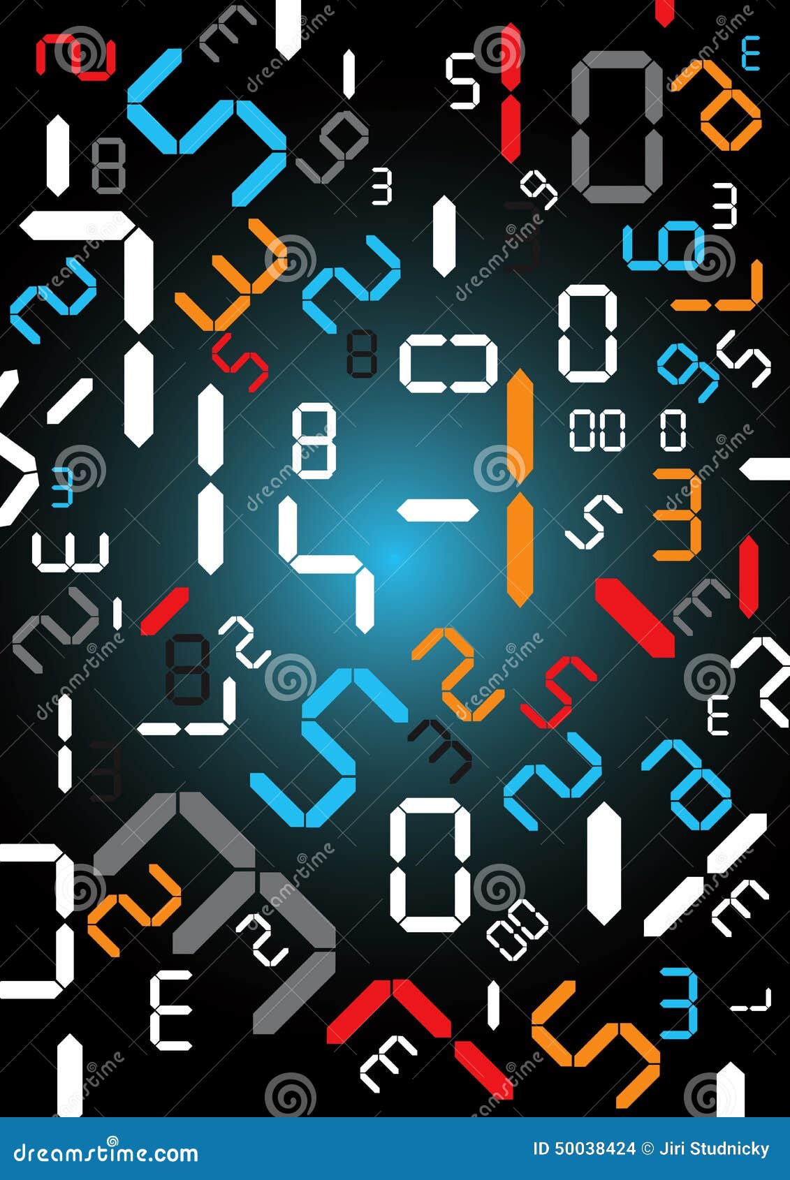 Digital Numbers Background. Stock Vector - Illustration of calculation ...