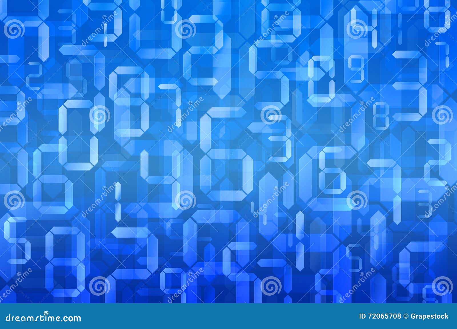 Digital Numbers in Blue Background, Digital Technology Background Stock ...