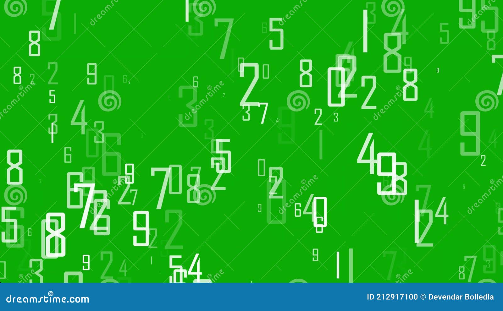 Digital Numbers Motion Graphics with Green Screen Background Stock ...