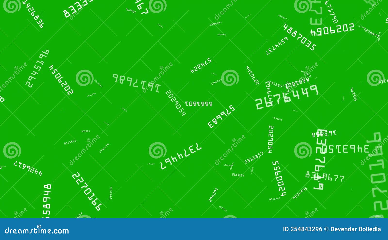 Digital Numbers Motion Graphics with Green Screen Background Stock ...