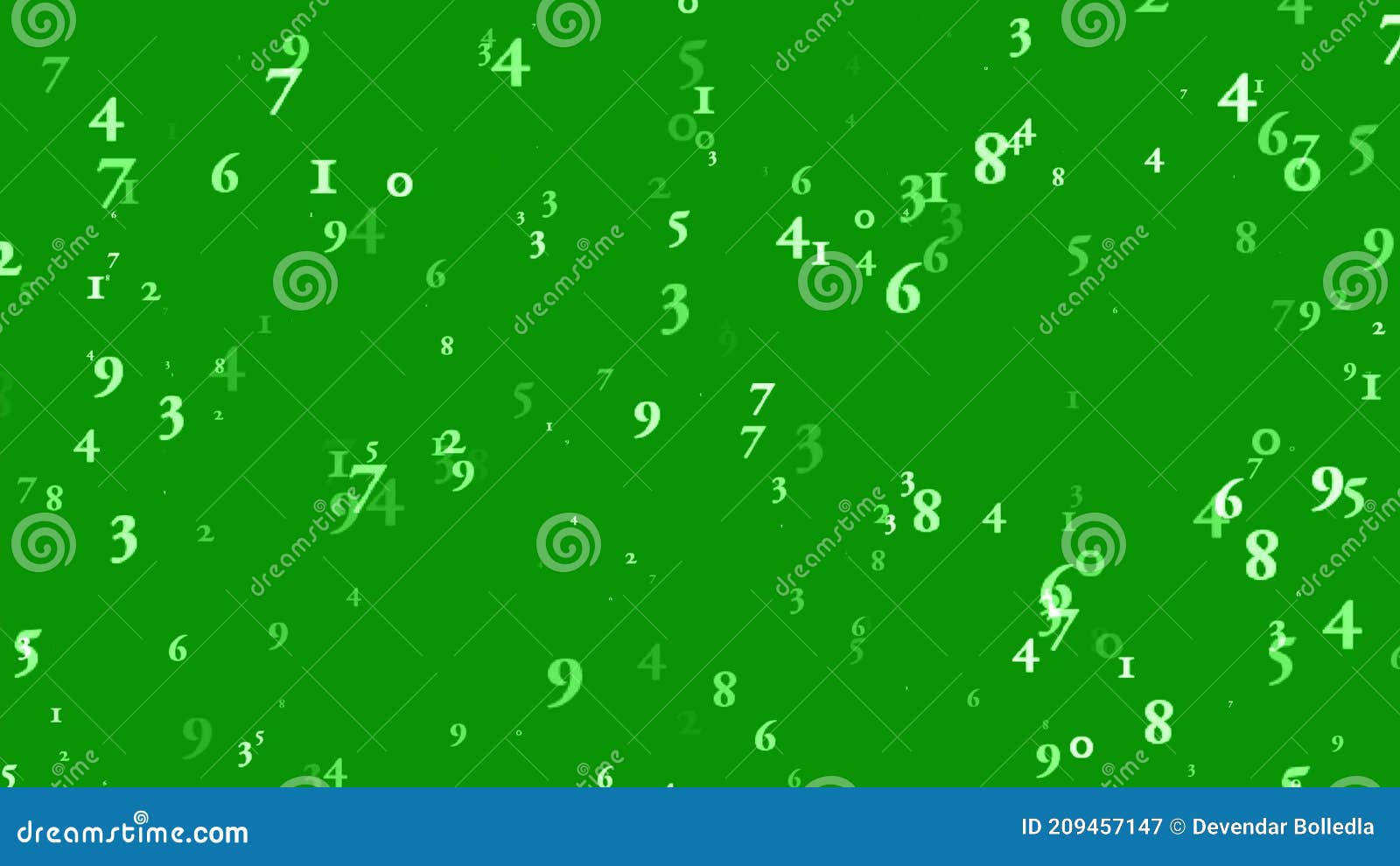 Digital Numbers Motion Graphics with Green Screen Background Stock ...
