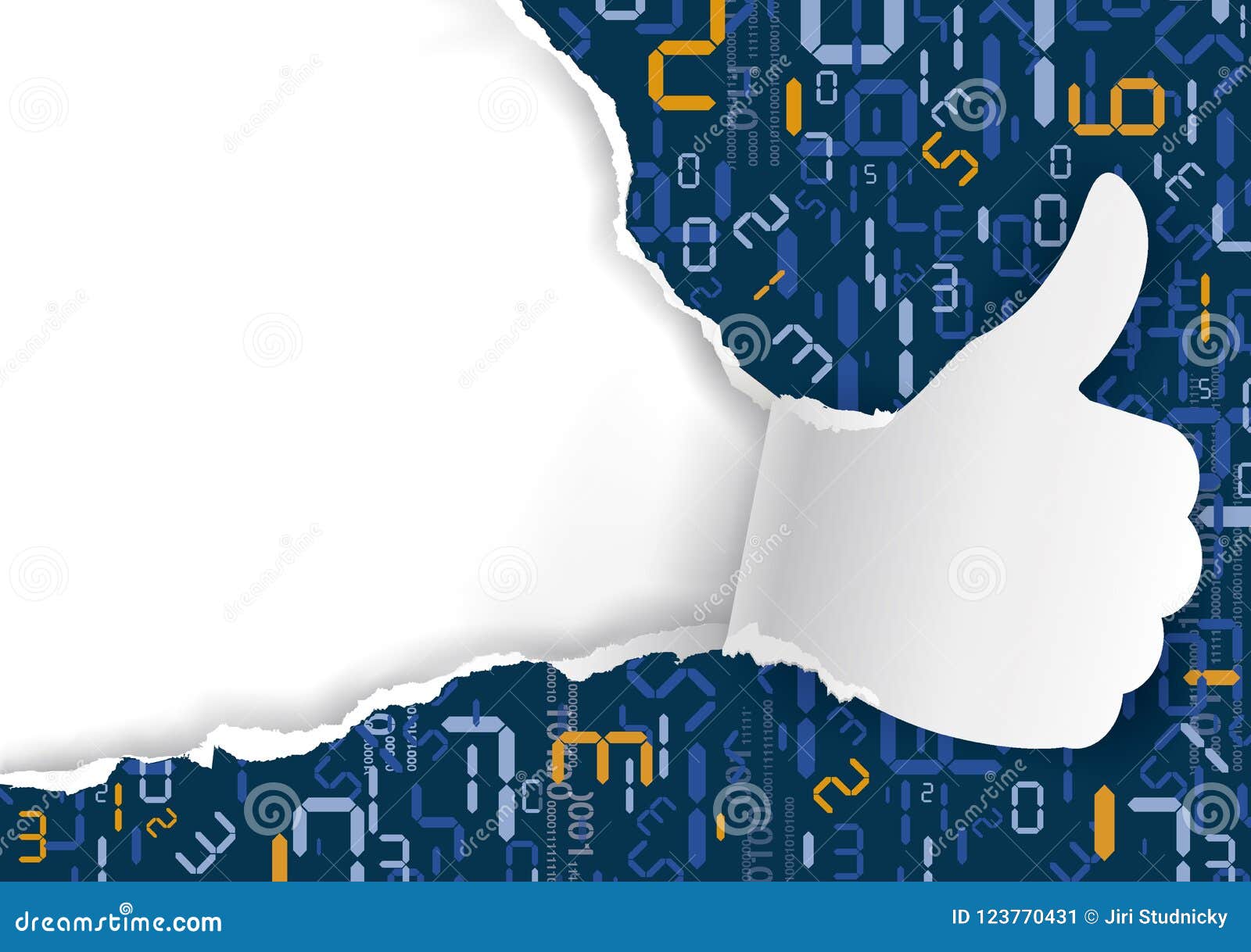 Thumbs Up With Mathematical Symbols. Vector Illustration ...