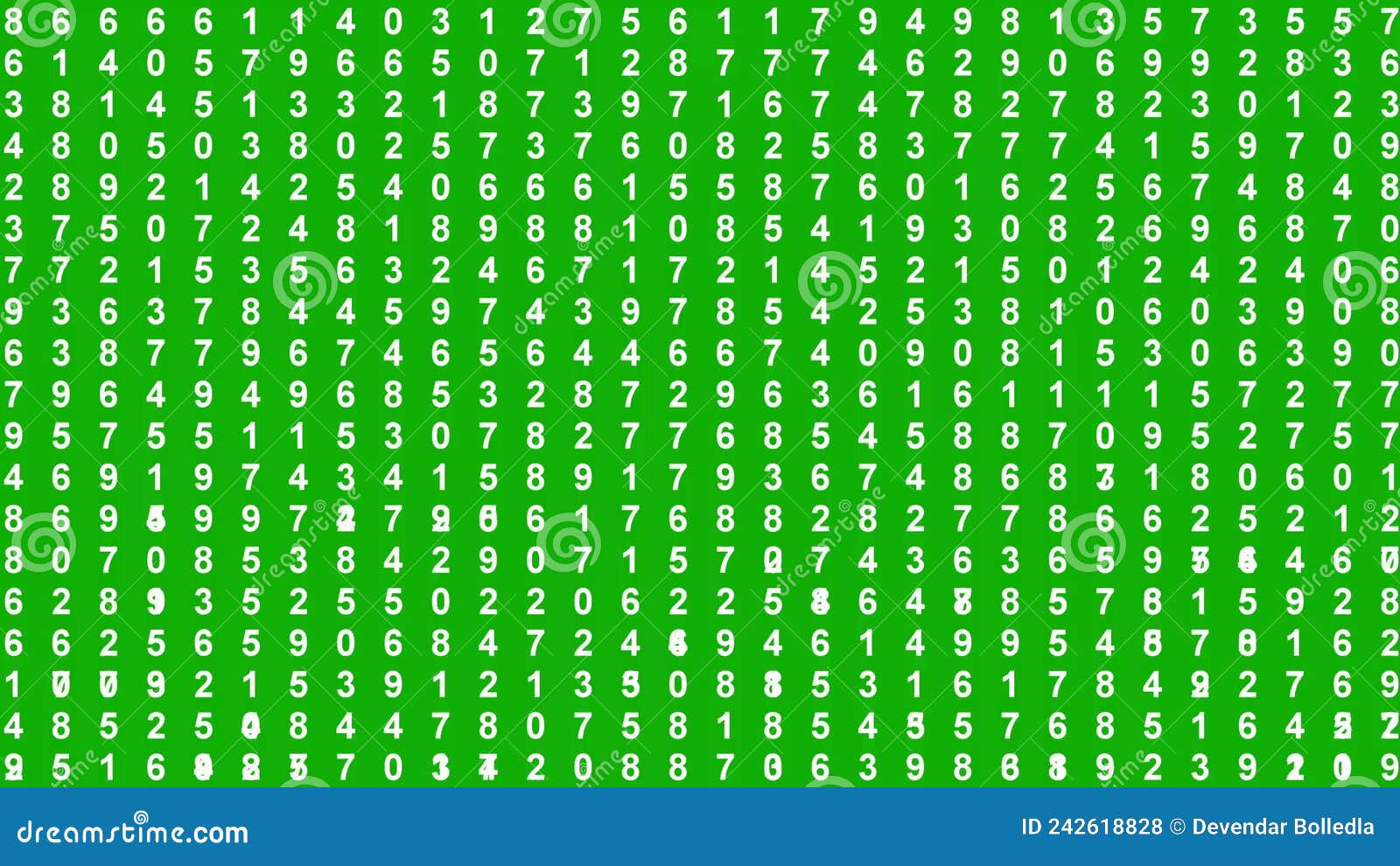 Digital Numbers Pattern Motion Graphics with Green Screen Background ...