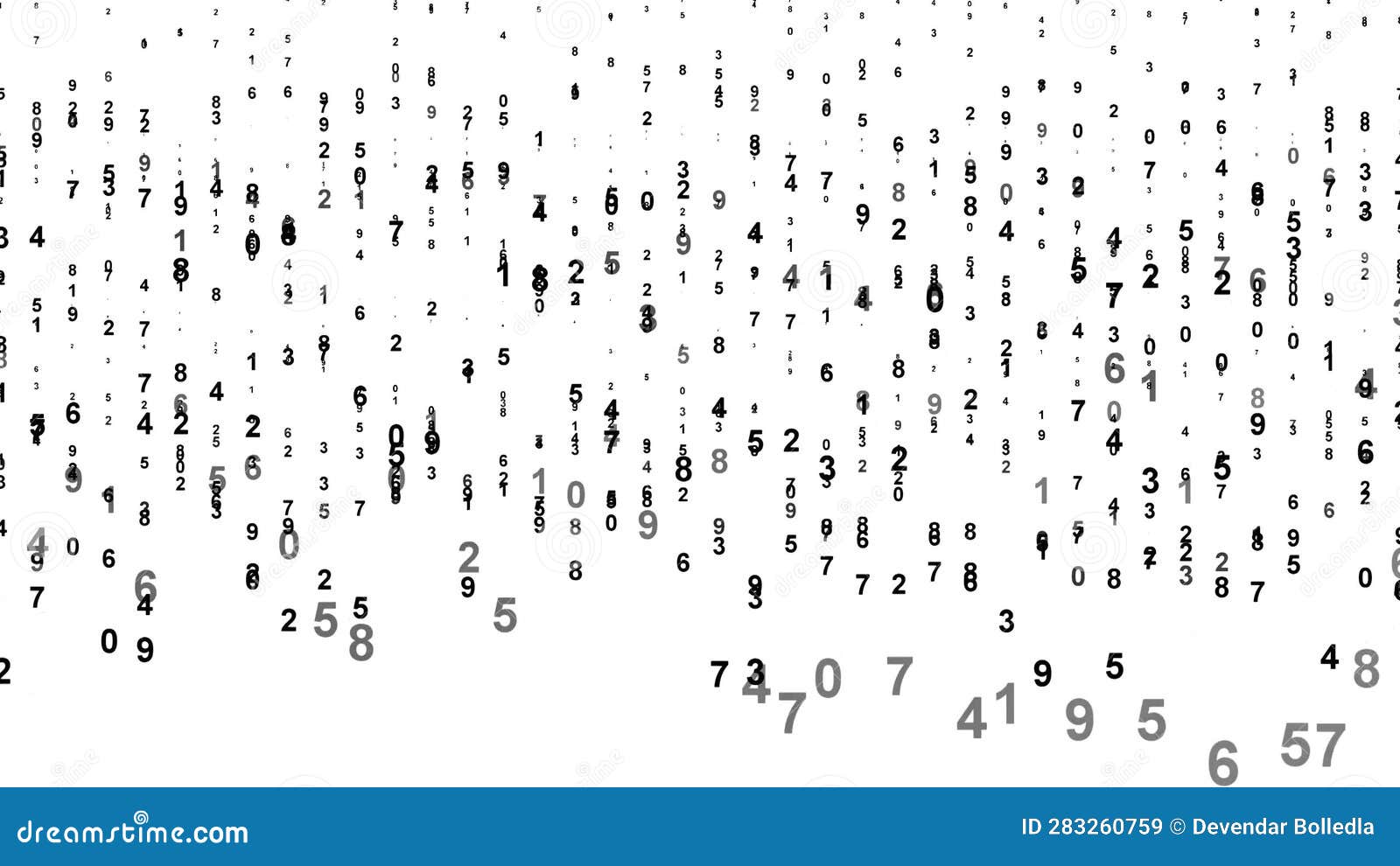 Digital Numbers Pattern Motion Graphics with Plain White Background ... Digital Numbers Pattern Motion Graphics with Plain White Background ...