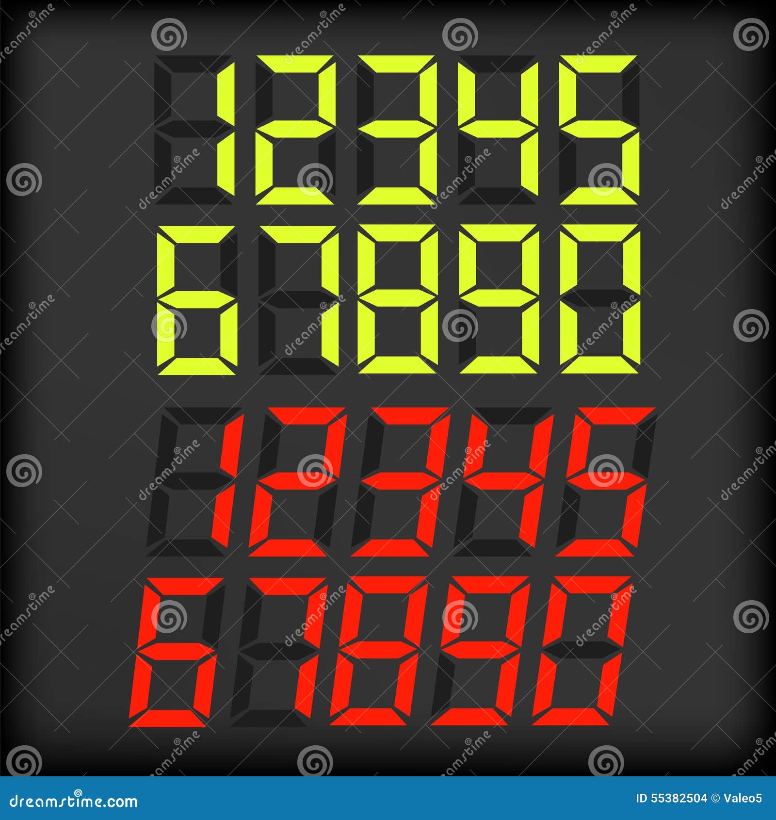 Digital Numbers stock vector. Illustration of modern - 55382504