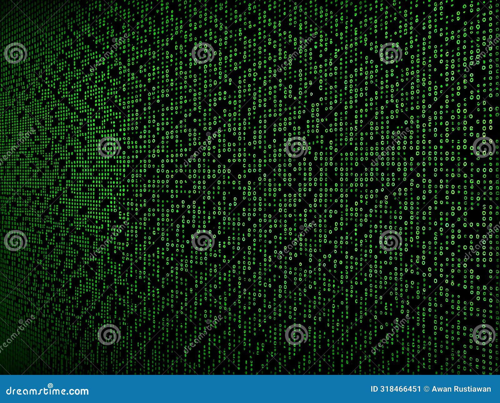 Digital Numeric Matrix with Cascading Numbers for Futuristic Website ...