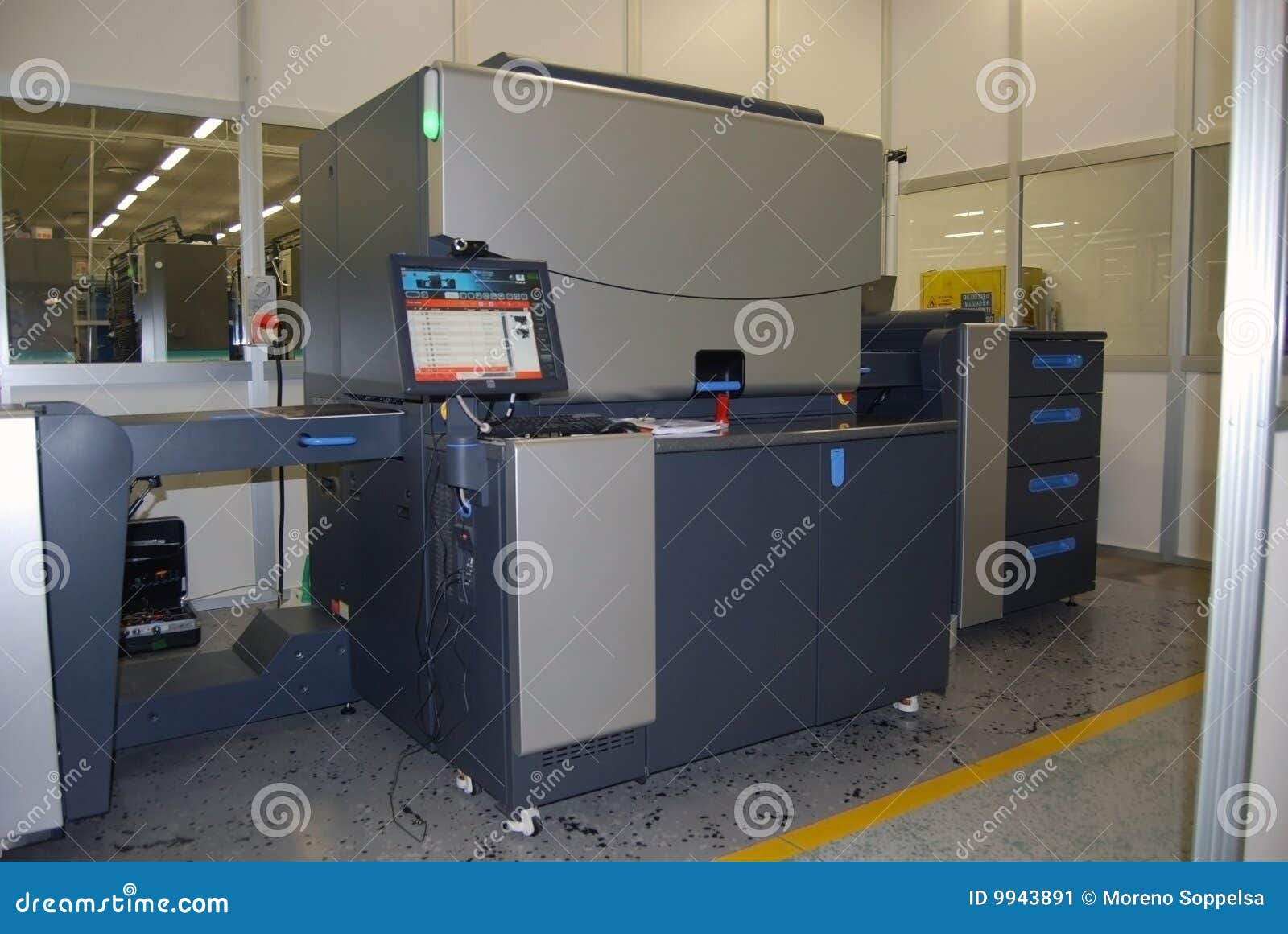 Digital Offset Printing - Four Color Press Stock Image - Image of ...
