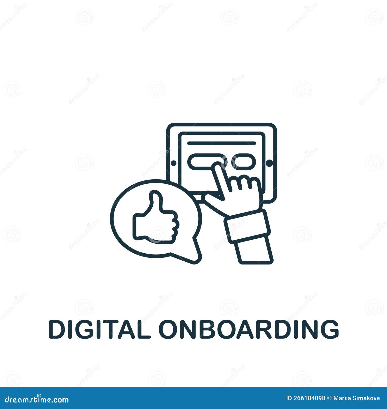 Digital Onboarding Icon. Monochrome Simple Talent Development Icon for ...