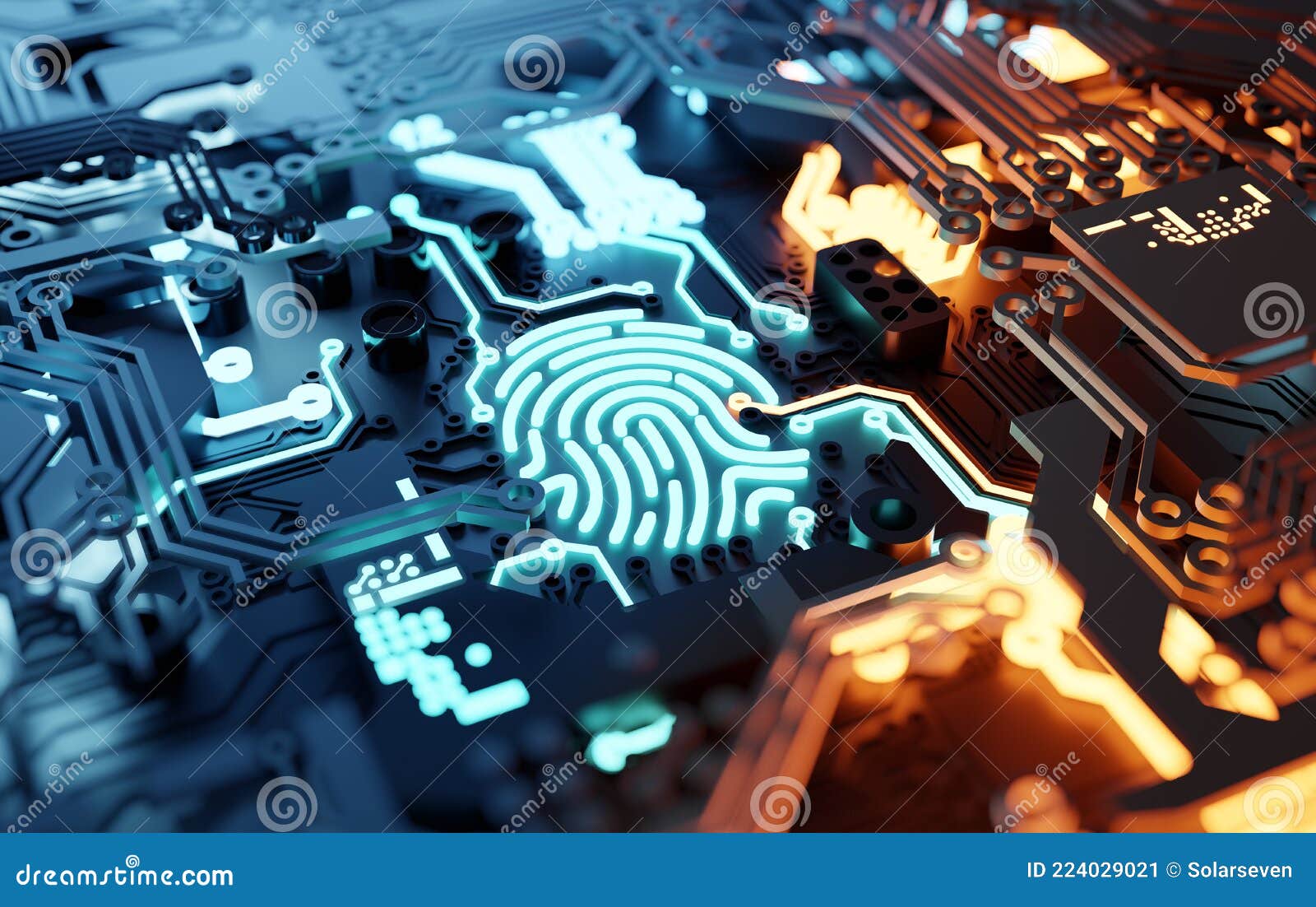 Fingerprint, Security Access With Biometrics Identification. ,Safety ...