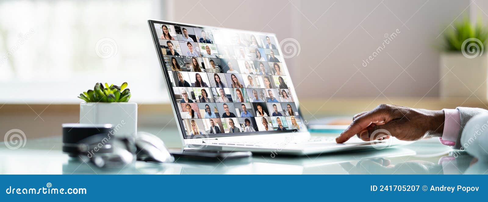 Digital Online Webinar Conference Stock Image - Image of online, chat ...