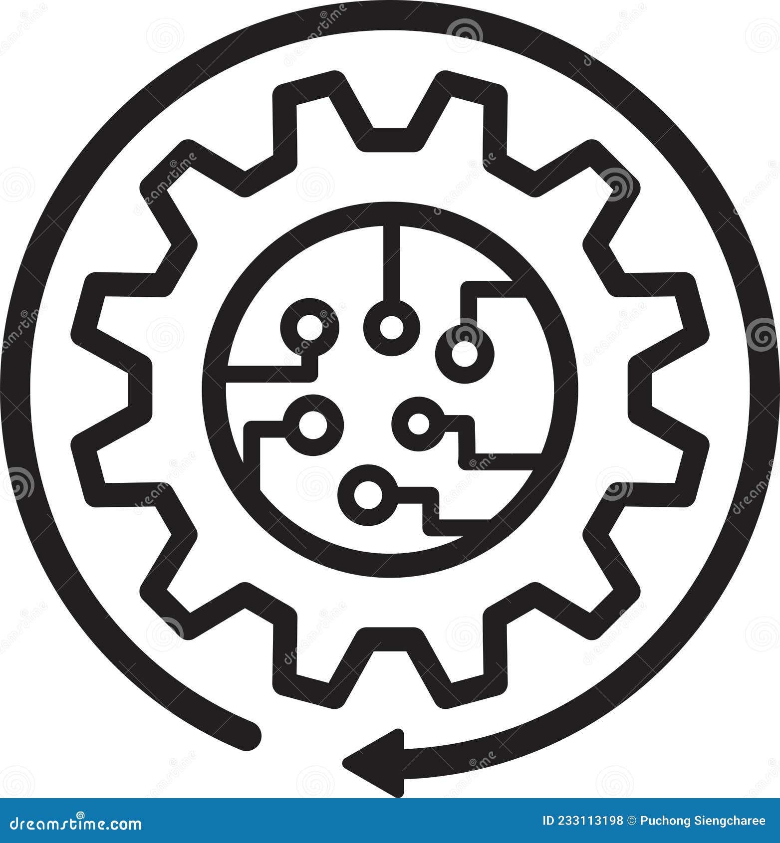 Digital operation icon. stock vector. Illustration of product - 233113198