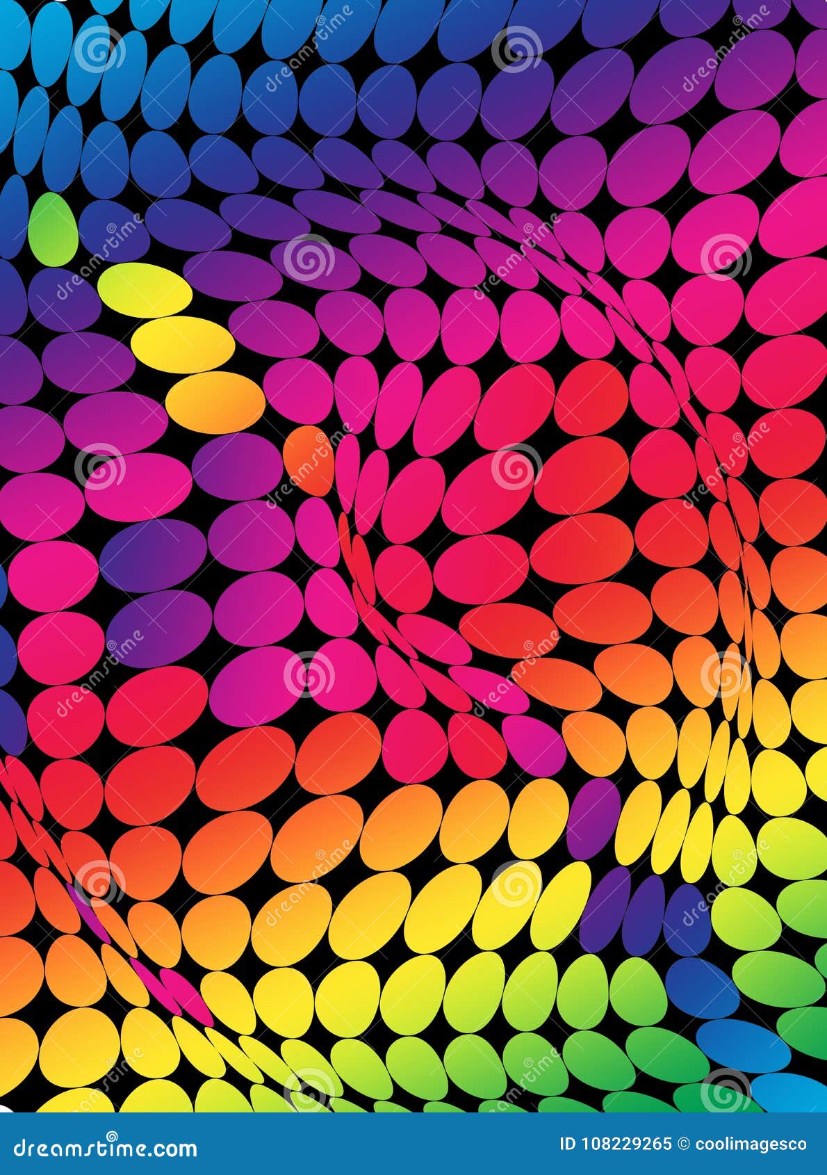 A Digital Optical Illusion of Warped Dot Pattern Stock Illustration ...