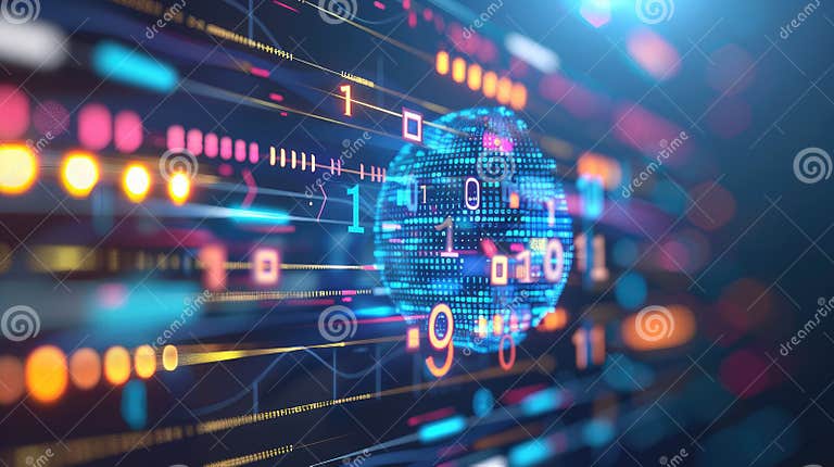 The Digital Oracle: Blue Faced Algorithm Stock Photo - Image of ...