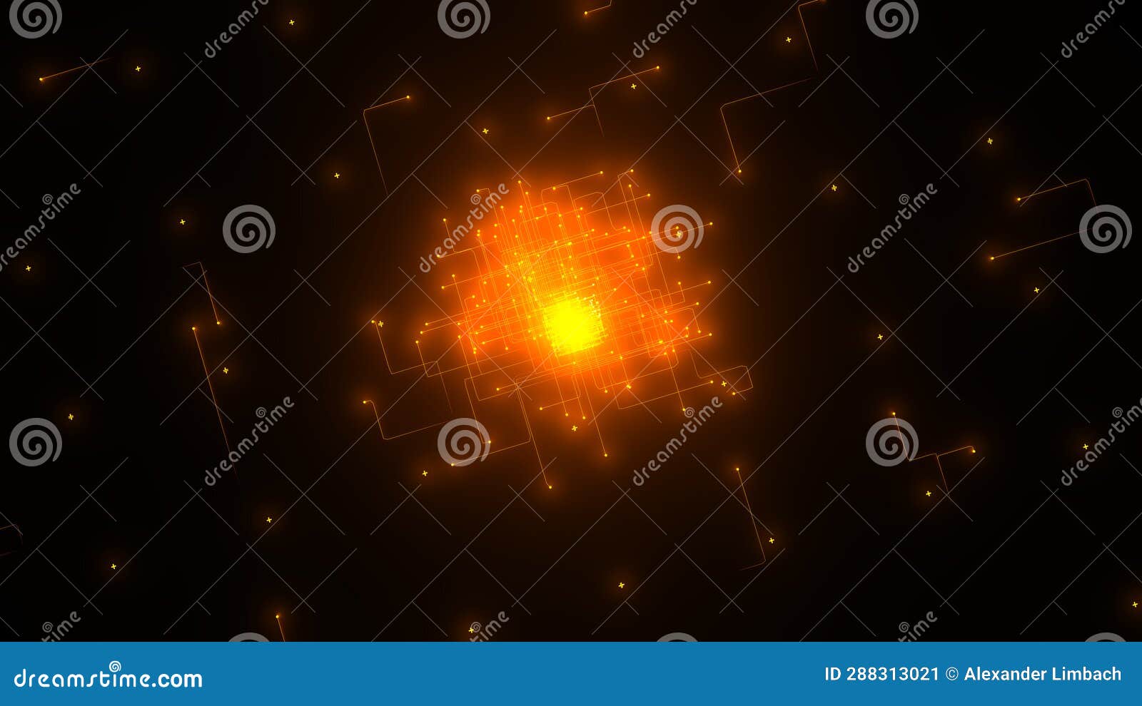 Digital Orange Database Concept Stock Illustration - Illustration of ...