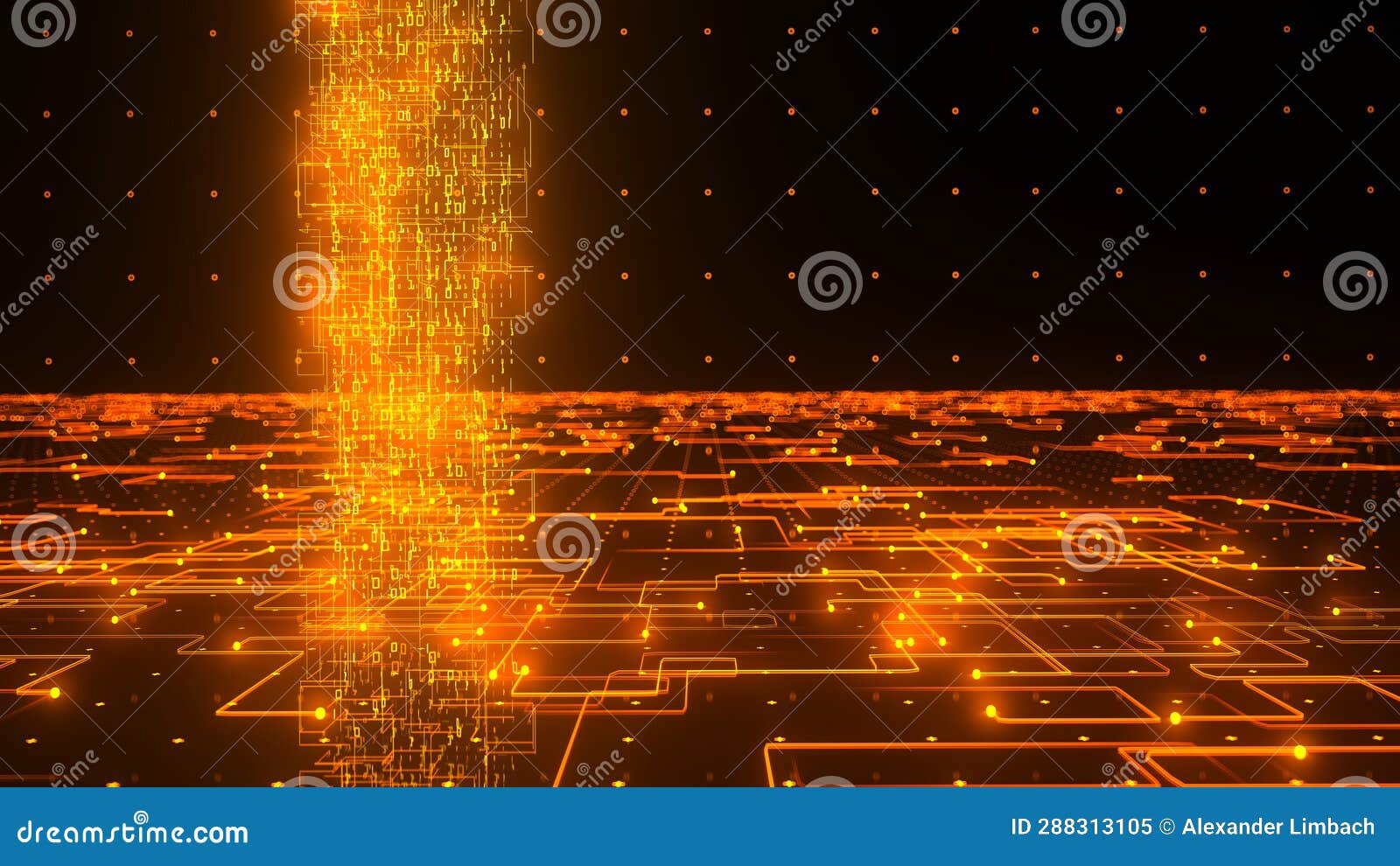 Digital Orange Database Concept Stock Illustration - Illustration of ...