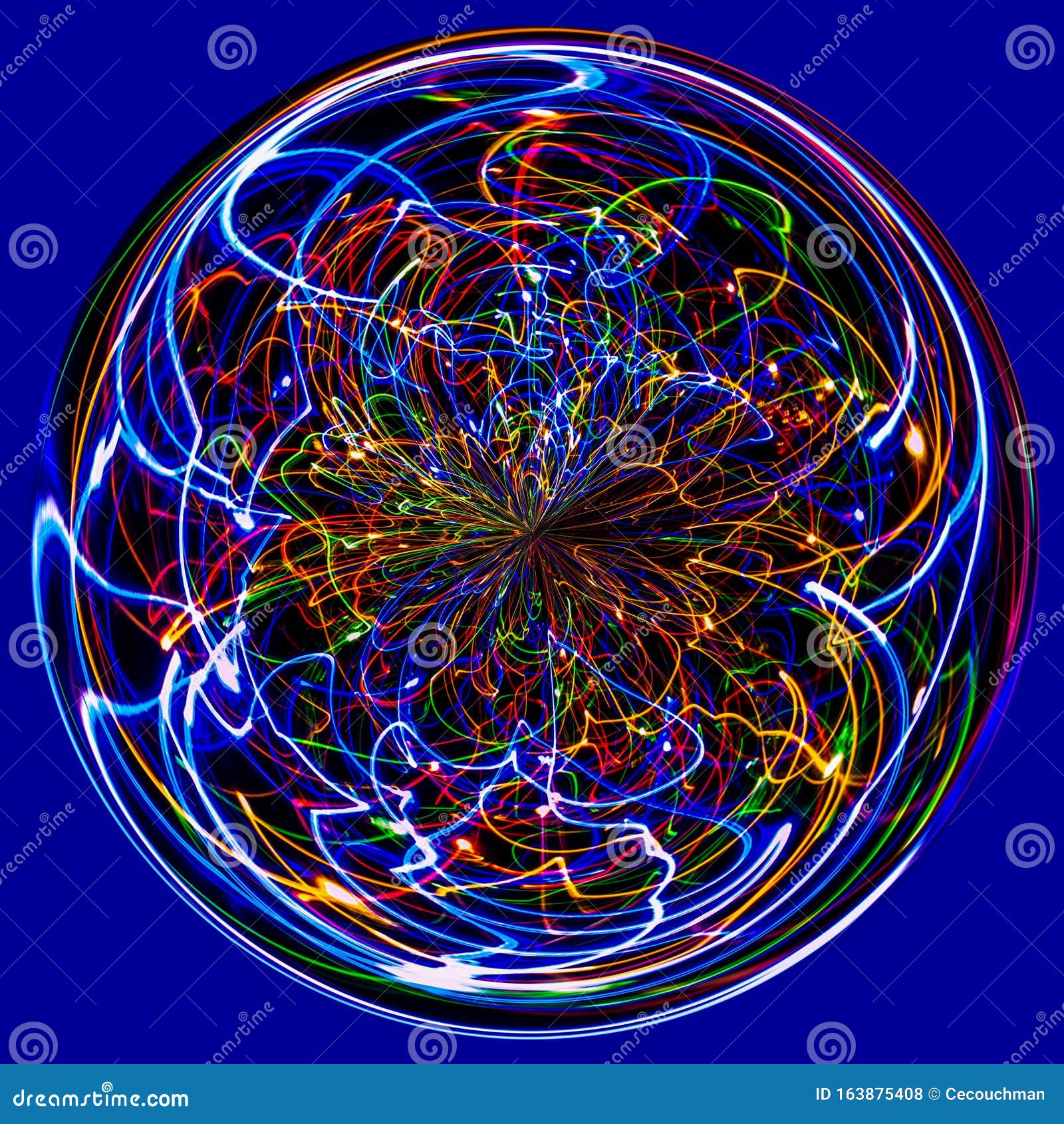 Abstract Orb: Holiday Lights 2 Stock Photo - Image of abstract, blue ...
