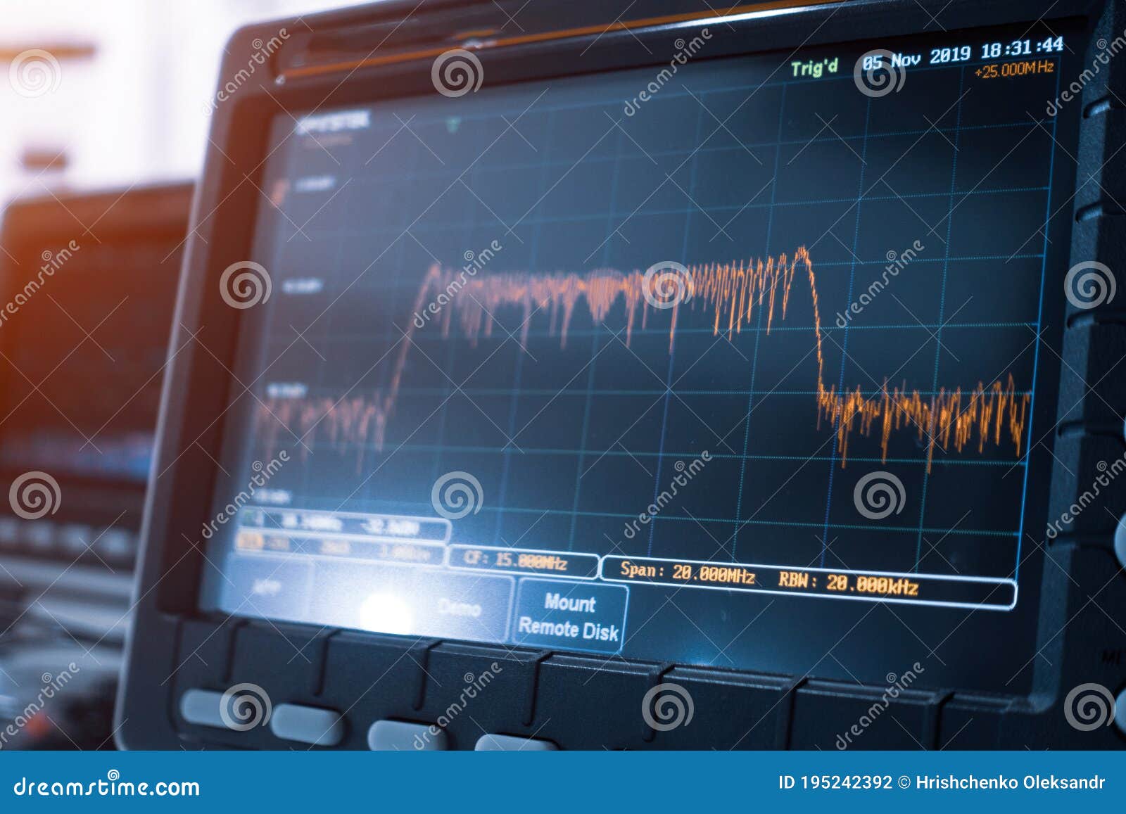 Digital Oscilloscope. Electronic Control Instrument with Display Stock ...
