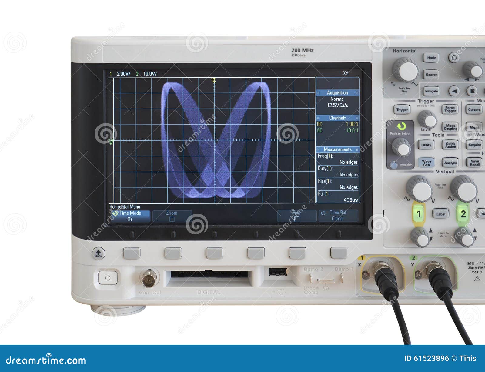 Digital oscilloscope stock photo. Image of button, analyzing - 61523896