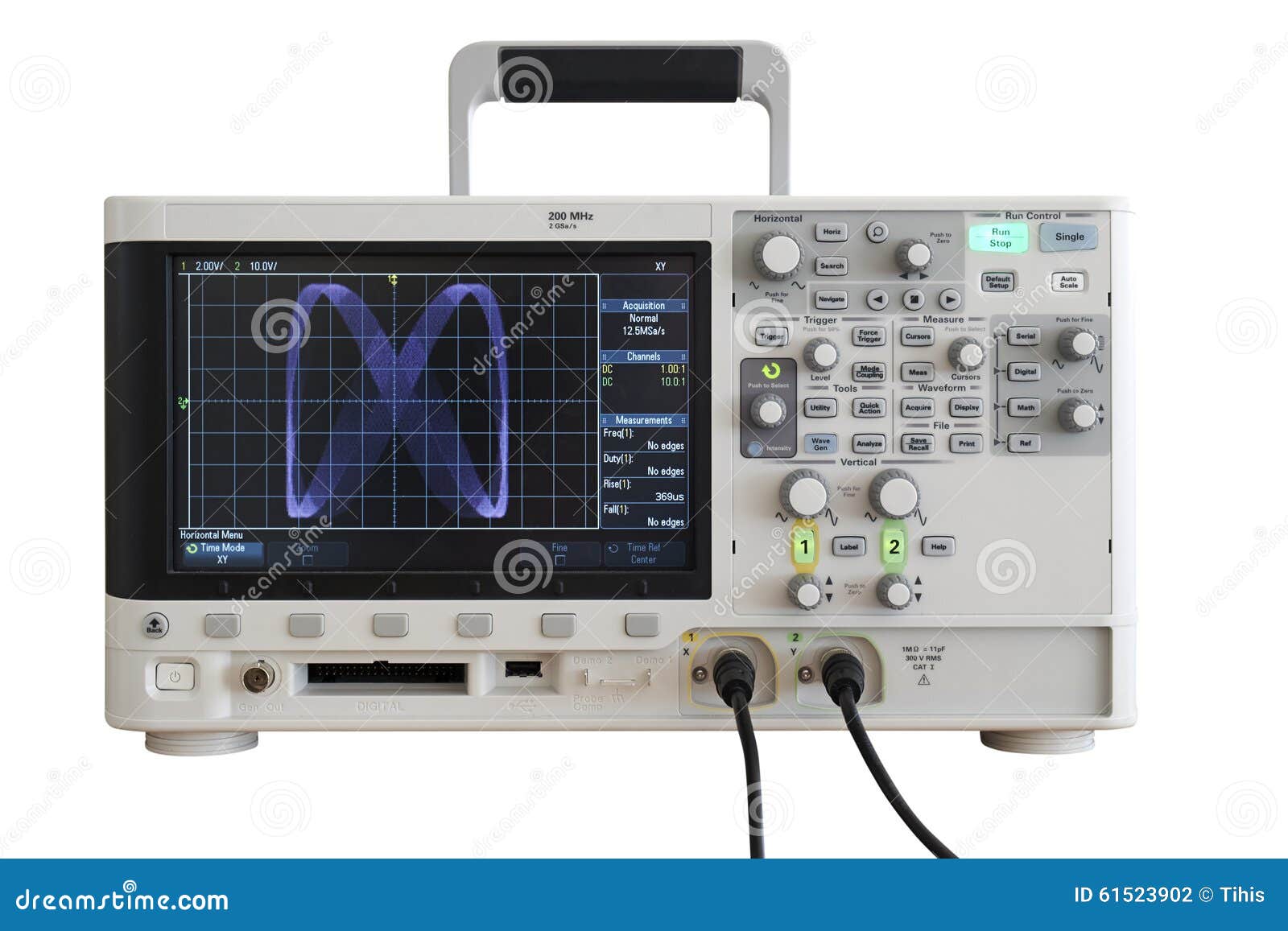 Digital oscilloscope stock photo. Image of knob, calibrate - 61523902
