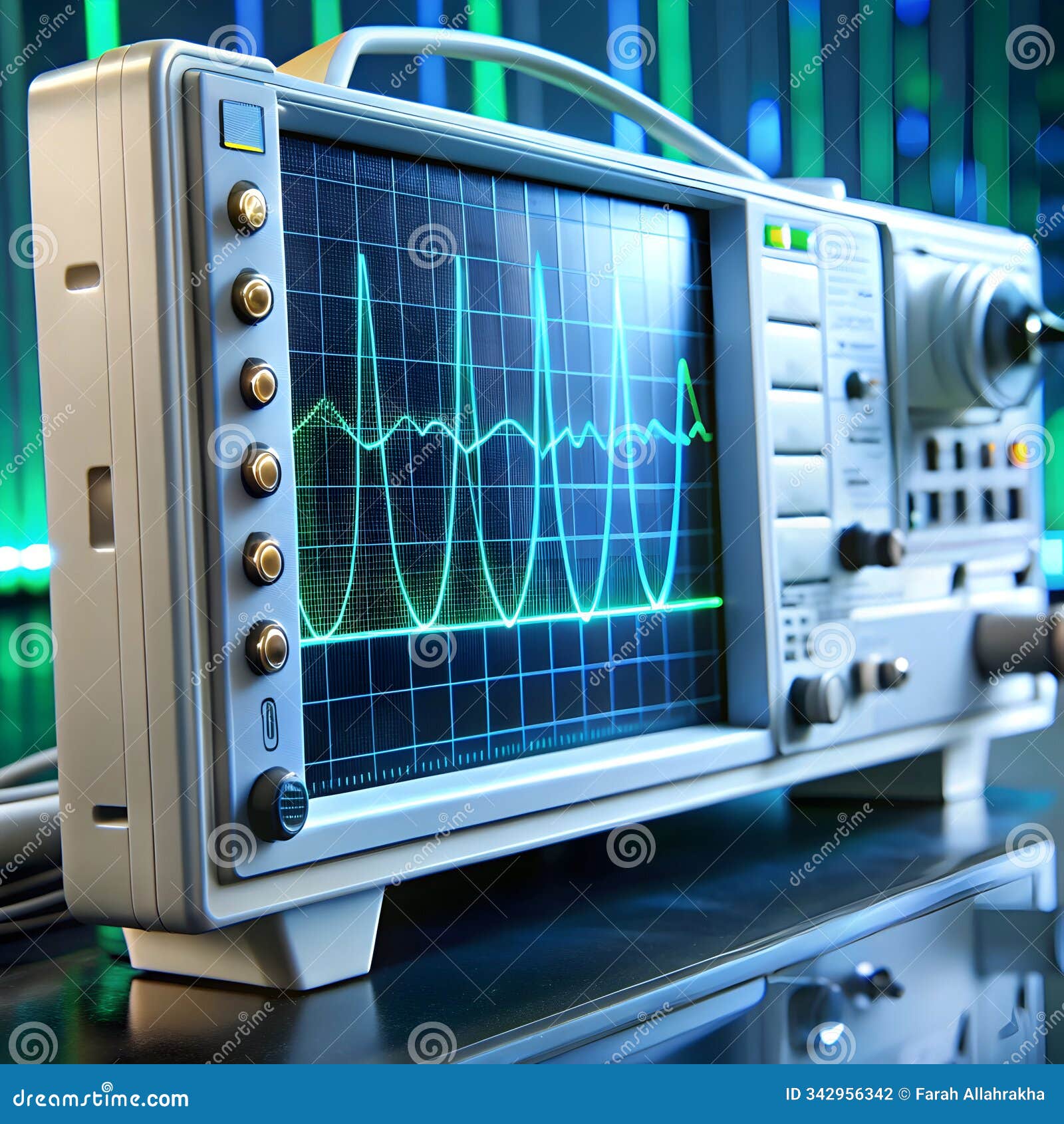 A Digital Oscilloscope Showcasing Various Waveforms In Action ...