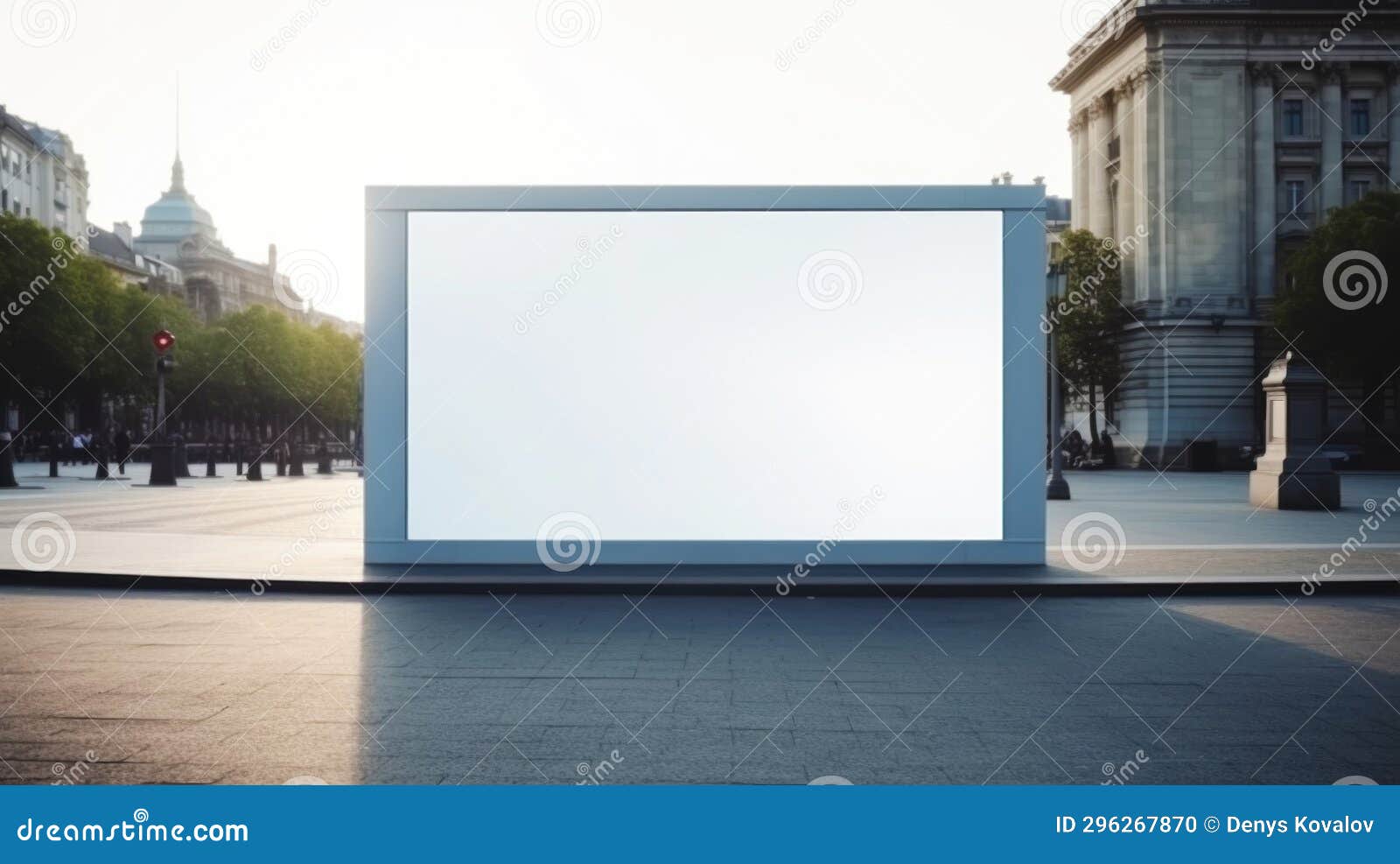 Digital Outdoor Empty Lightbox on the Street Corner. the Basis for the ...