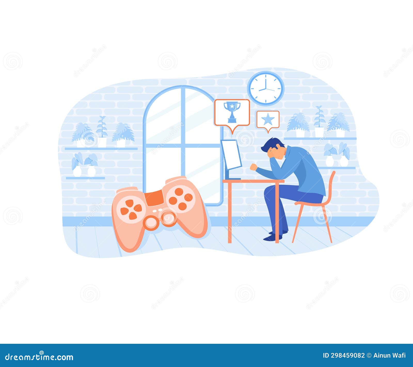 Digital Overload Abstract Concept. Likes and Screen Addiction, Gaming ...