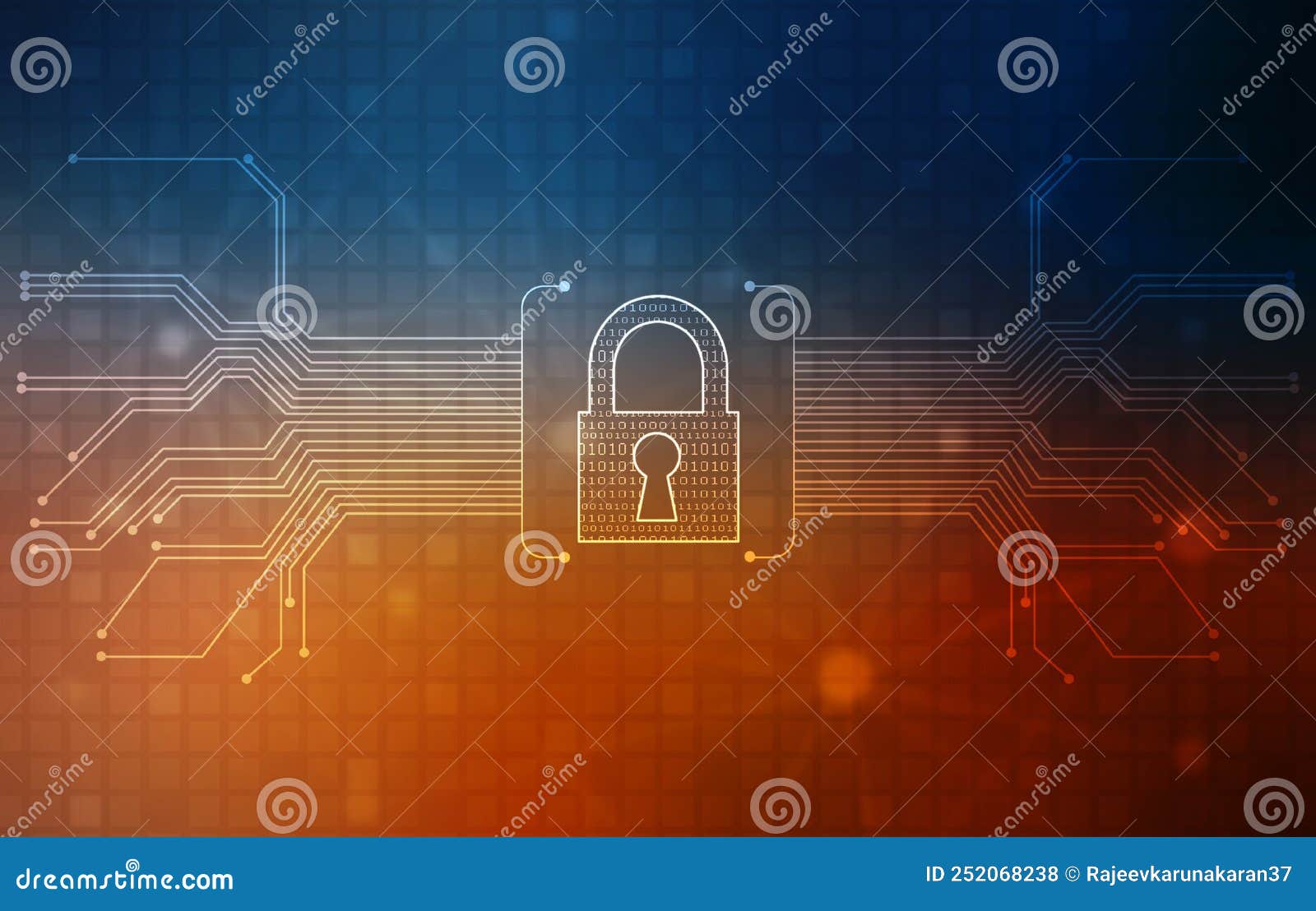 Technology Security Concept. Modern Safety Digital Background.Digital ...