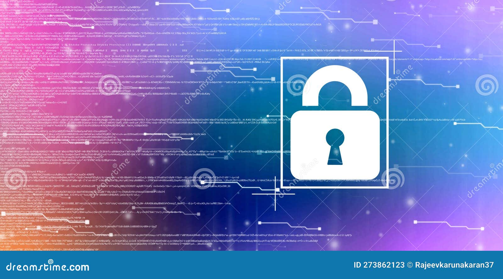 Technology Security Concept. Modern Safety Digital Background.Cyber ...