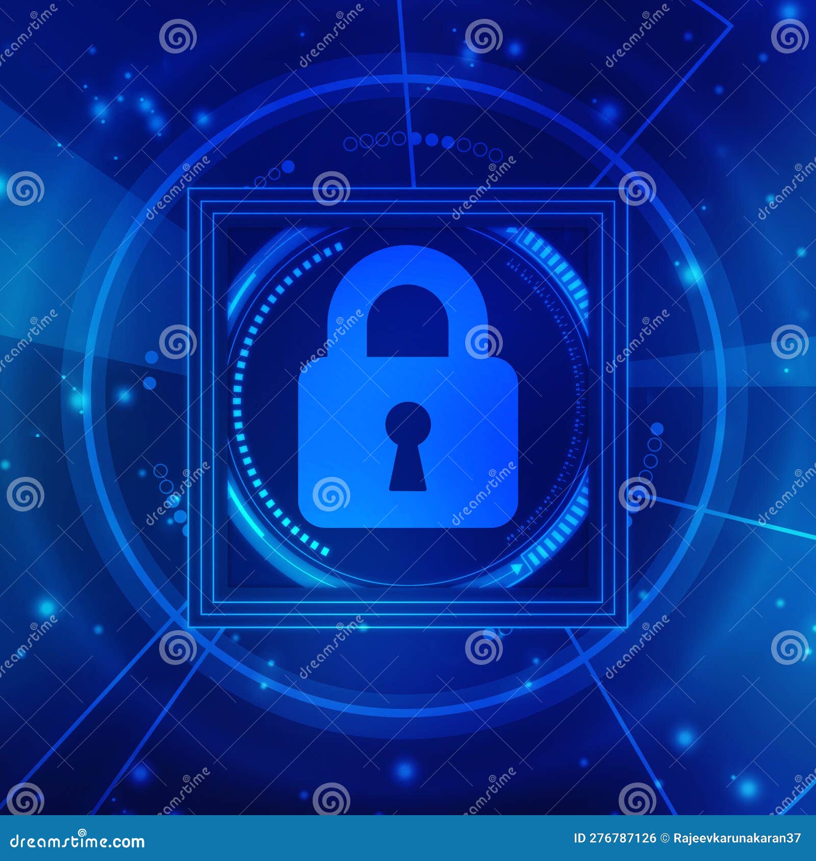 Technology Security Concept. Modern Safety Digital Background Cyber ...